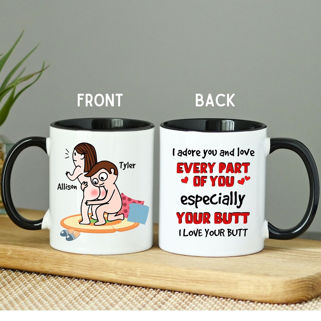 Personalized Butt Mug, Anniversary Gift for Wife, Funny Coffee Mug - Etsy