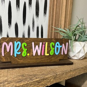 Personalized Teacher Desk Name Plate, Personalized Teacher Gift ...