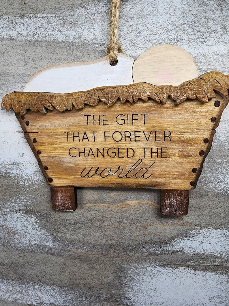 The Gift That Forever Changed the World Ornament/hand Painted - Etsy