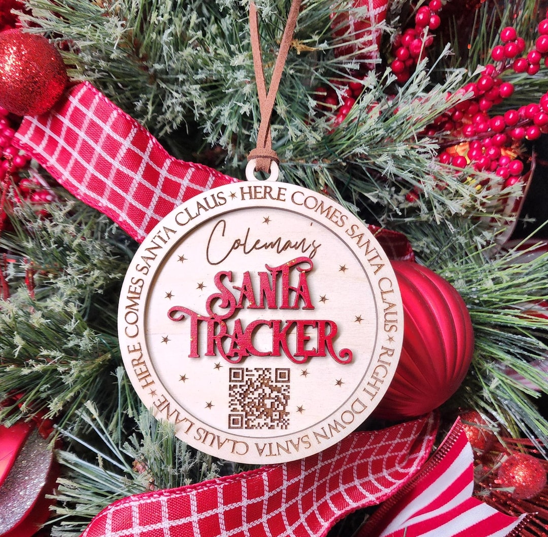 Personalized Santa Tracker Christmas Ornament: Baltic Birch Plywood - Etsy