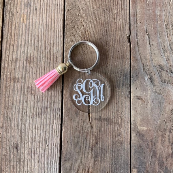 Initial Keychain - Etsy