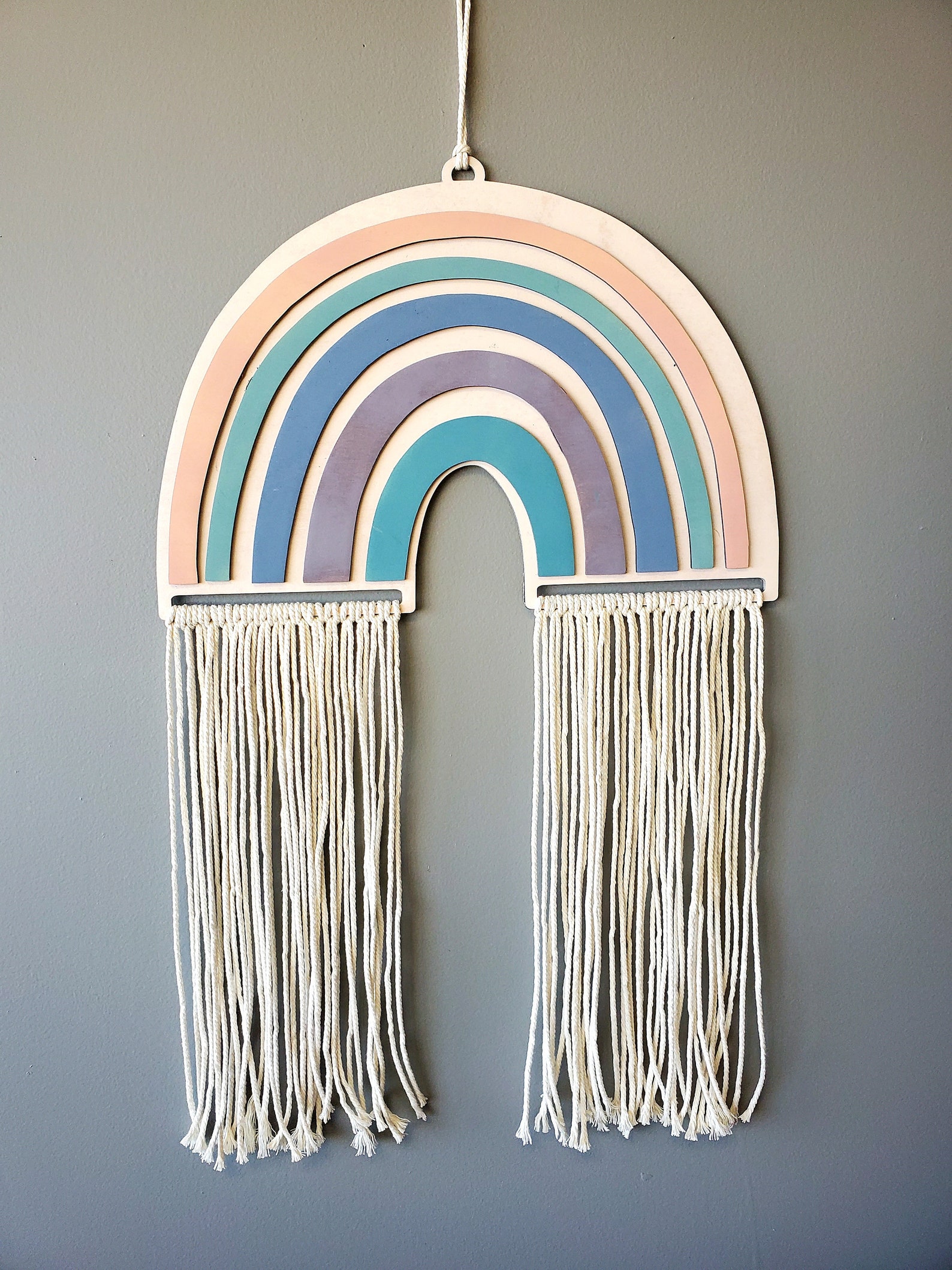 BOHO Rainbow Wall/door Hanger Personalized Option - Etsy
