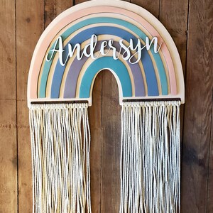 BOHO Rainbow Wall/door Hanger Personalized Option - Etsy