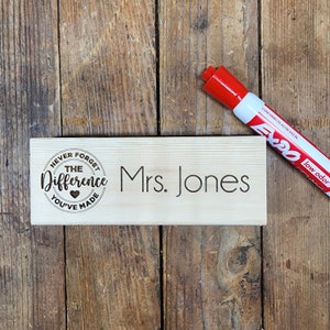 Personalized Teacher Whiteboard/chalkboard Eraser Gift Set, Hand ...