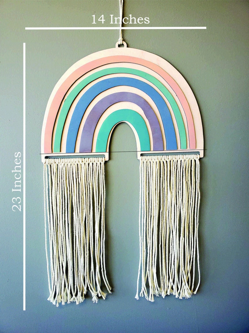BOHO Rainbow Wall/door Hanger Personalized Option - Etsy