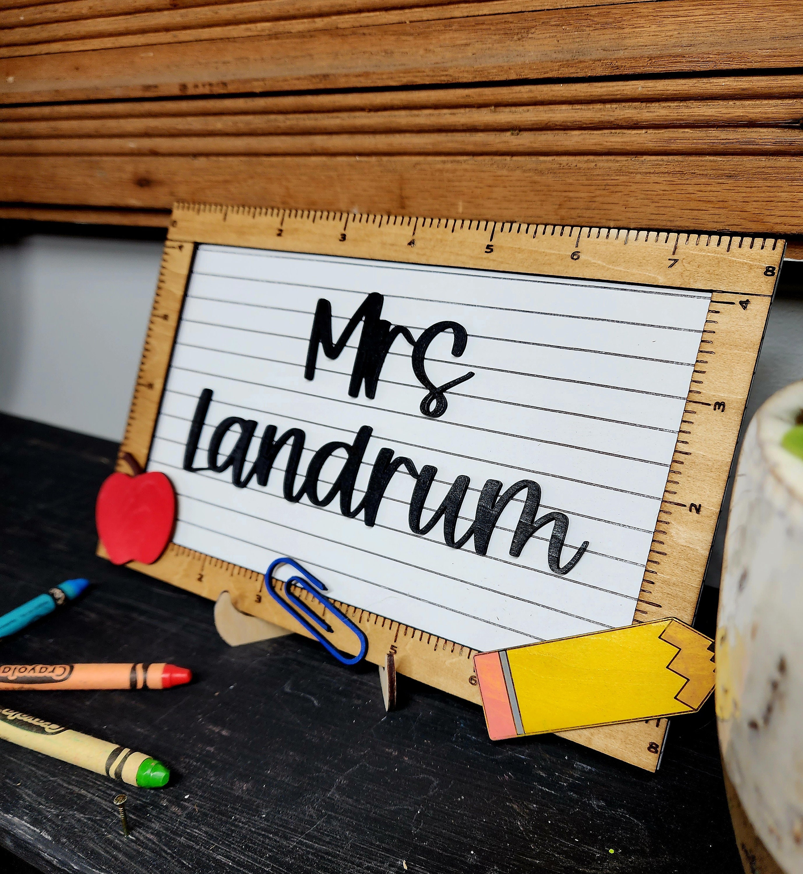 Personalized Teacher Desktop Sign With Stand/teacher - Etsy