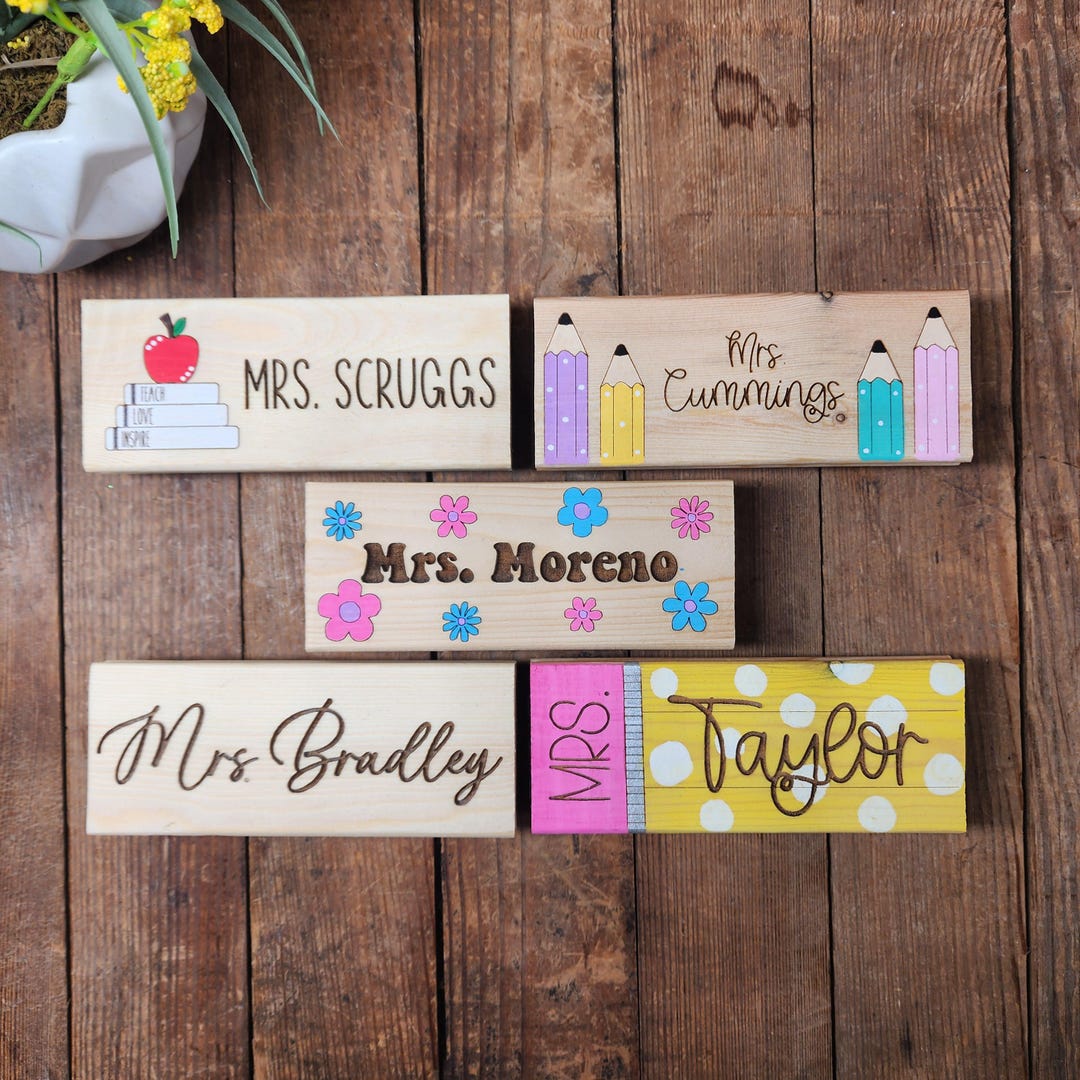 Personalized Teacher Whiteboard/chalkboard Eraser Gift Set, Hand ...