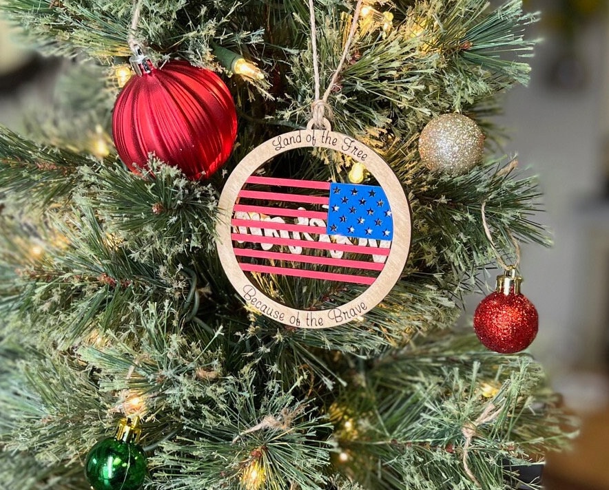 Double Sided Veteran Christmas Ornament/ Veteran Christmas - Etsy