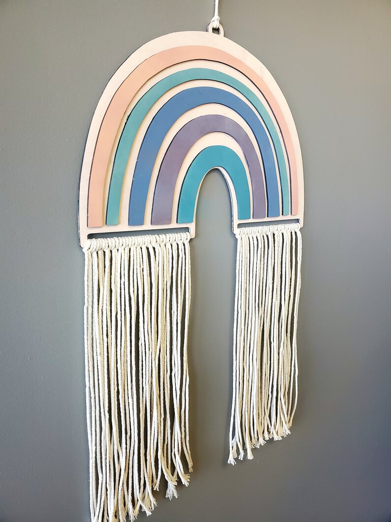 BOHO Rainbow Wall/door Hanger Personalized Option - Etsy