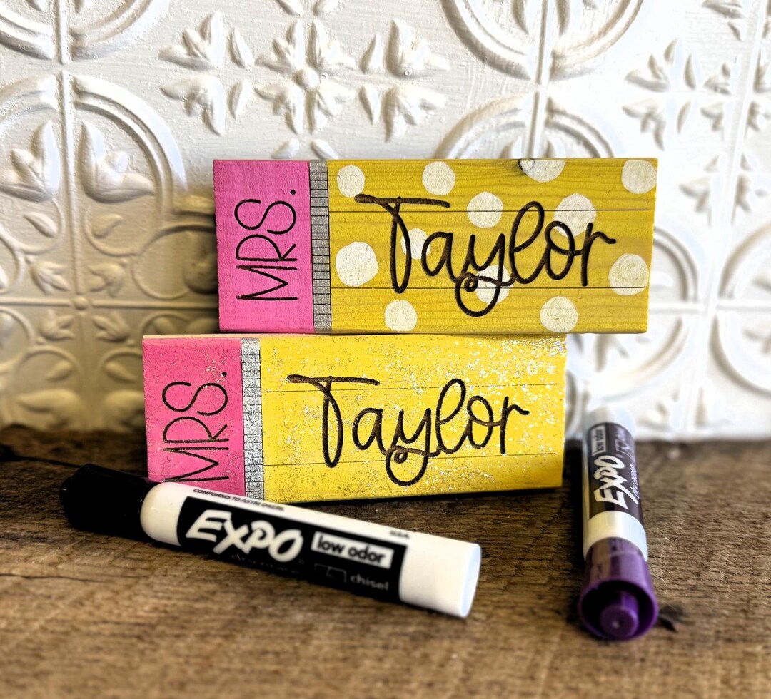 Personalized Teacher Whiteboard/chalkboard Eraser Gift Set, Teacher ...