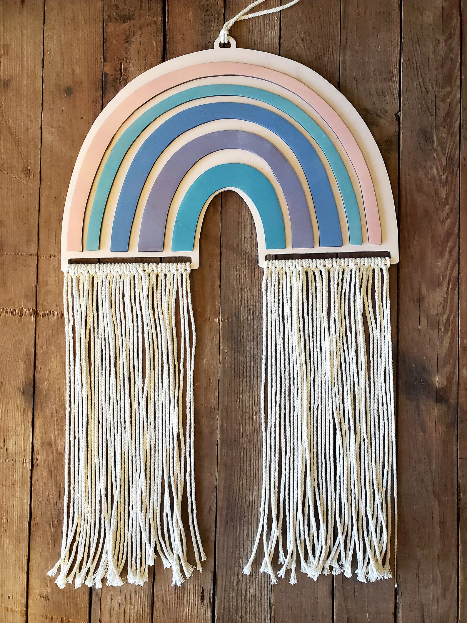 BOHO Rainbow Wall/door Hanger Personalized Option - Etsy
