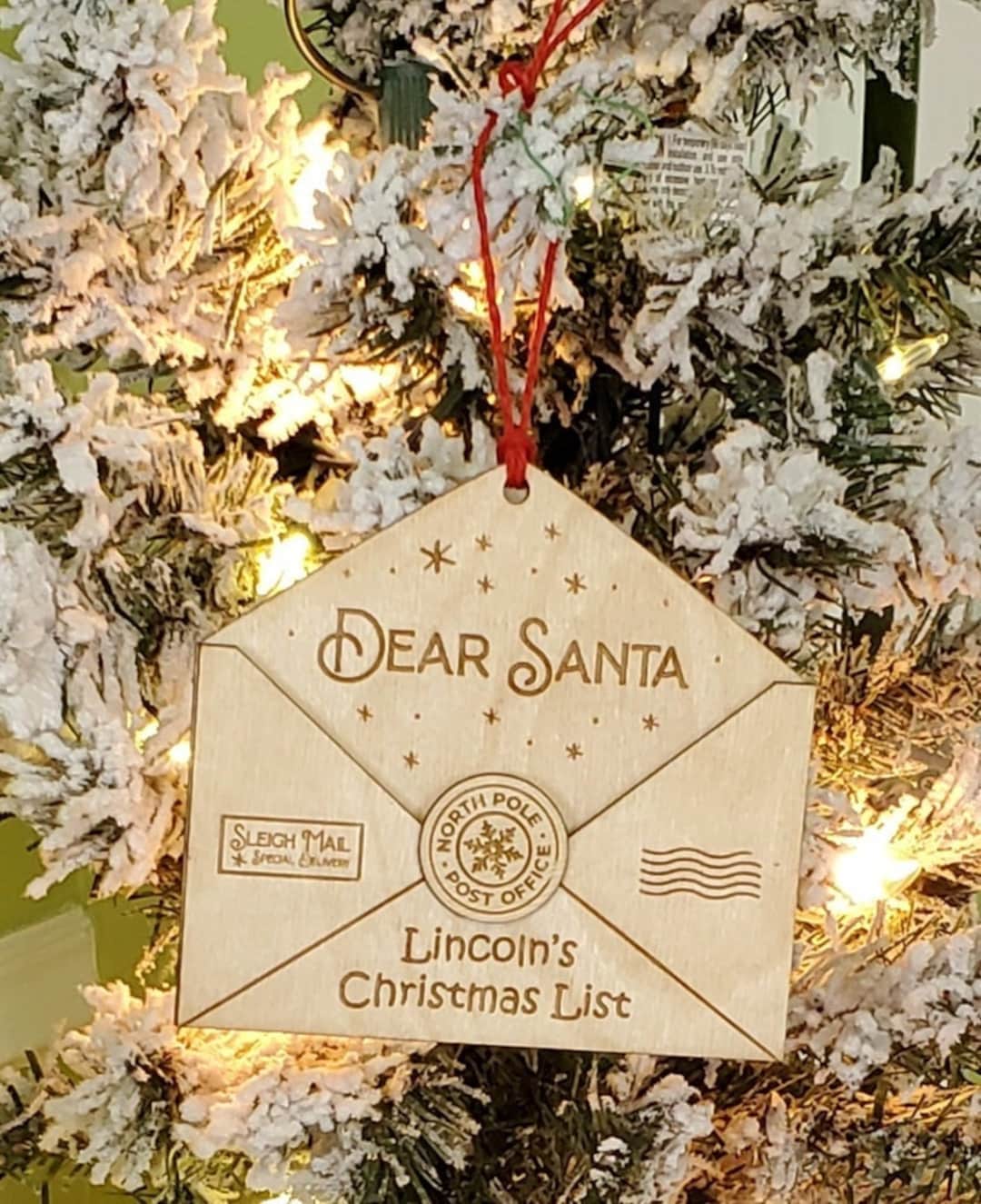 Letter to Santa Keepsake Ornament Personalized, Kids Personalized ...