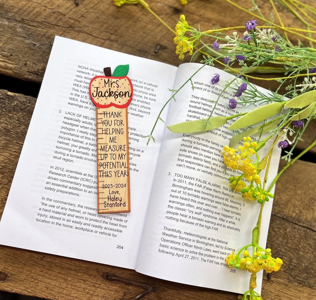 Custom Teacher Bookmark: Personalized Gift From Students for Teacher ...