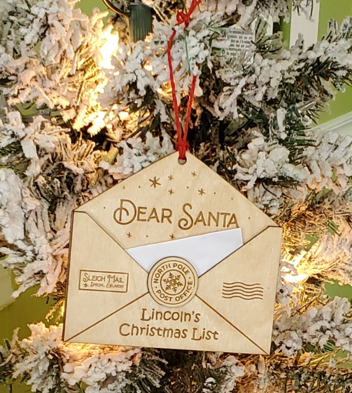 Letter to Santa Keepsake Ornament Personalized - Etsy