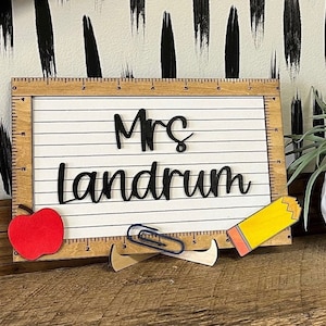 Personalized Teacher Desktop Sign With Stand/teacher Appreciation Gift ...