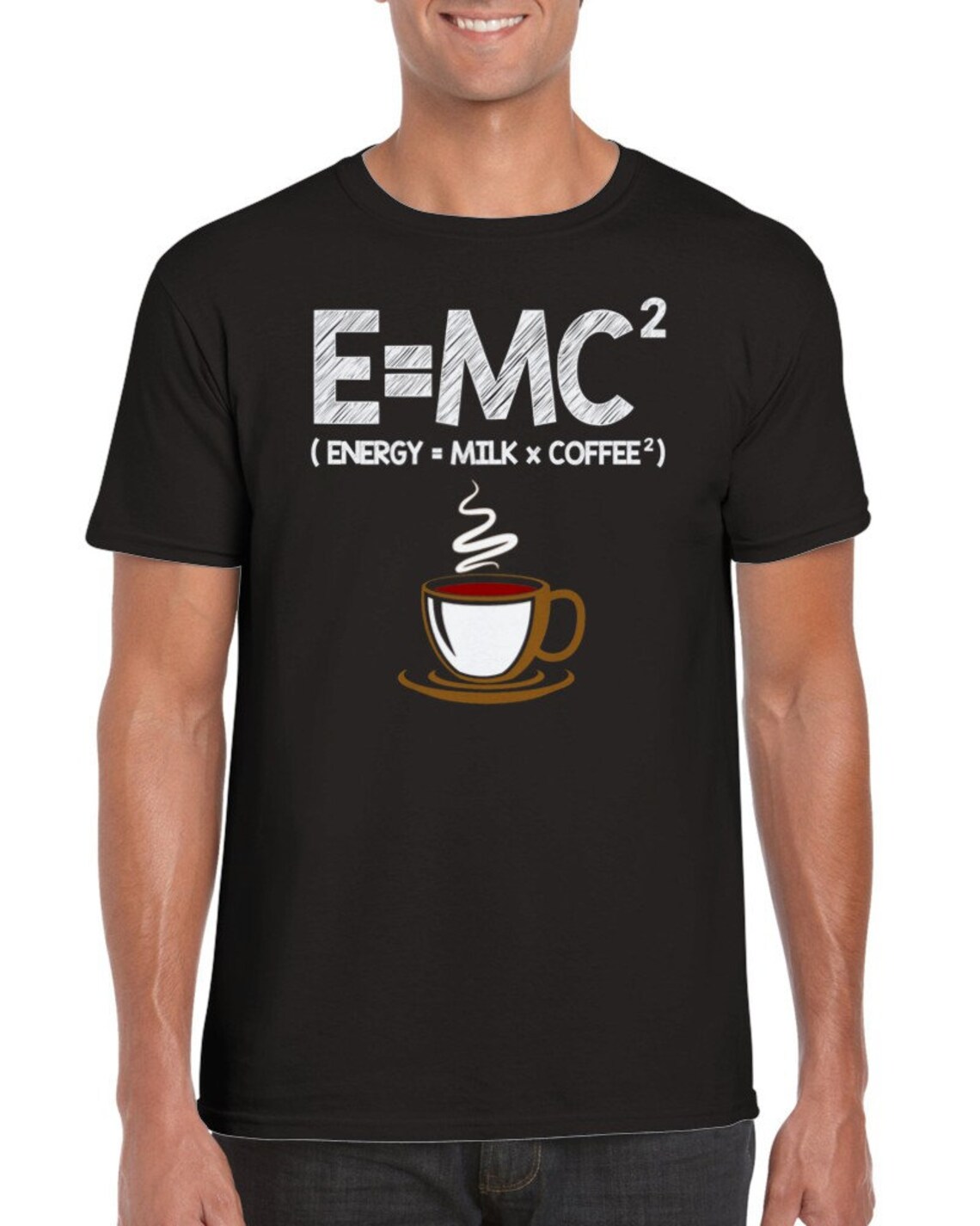 E MC2 Energy Milk X Coffee Classic Unisex Crewneck , Energy is Equal to ...