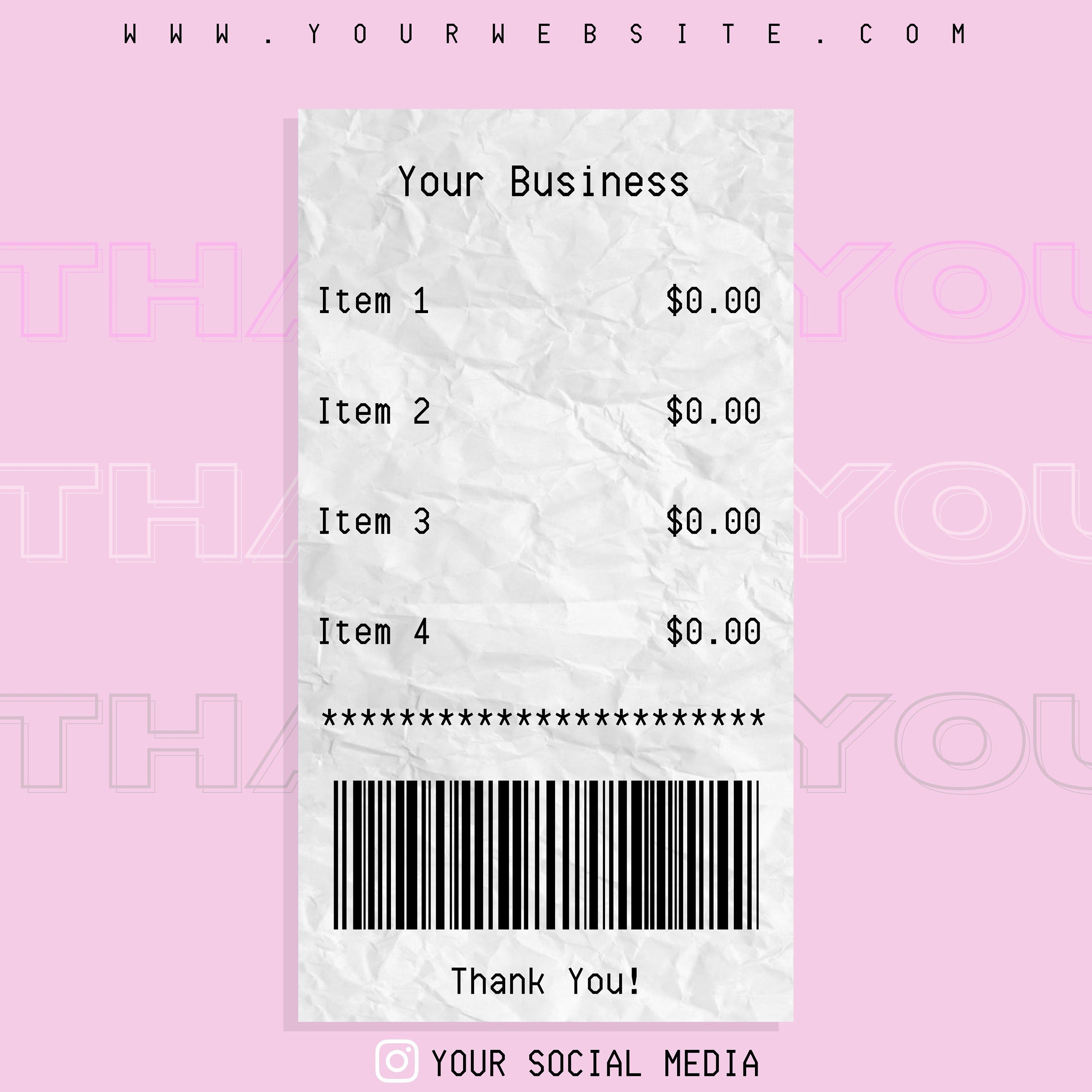 D.I.Y. Customizable Receipt Flyer Hair and Lash Boutique | Etsy