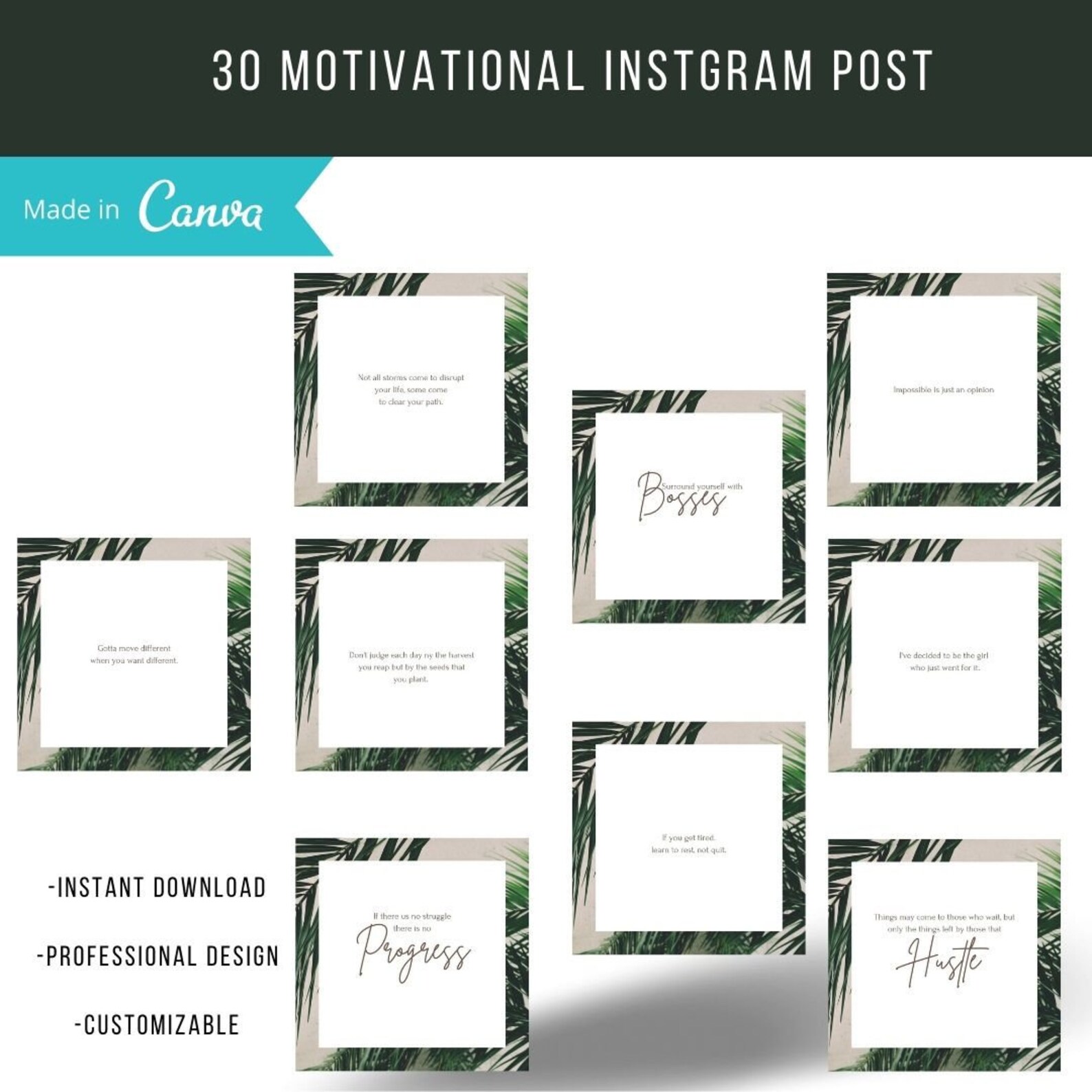 30 D.I.Y. Motivational & Inspirational Instagram Quotes | Etsy