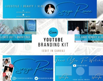 DIY Youtube Branding Kit L Personalized Banner, Intro, Outro, 2 ...