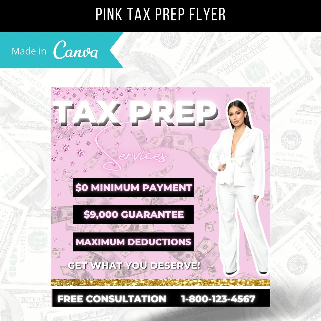 Tax Prep Pre-made Templates, Tax Season Marketing and Sale, Income Tax ...