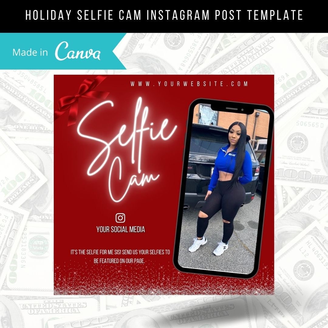 Holiday/christmas Inspired D.I.Y. Instagram Selfie Cam Template, Hair ...