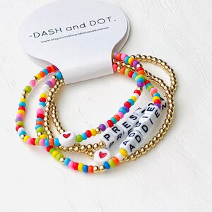 Personalized Beaded Bracelet I Name Bracelet I Word Bracelet I Gifts ...