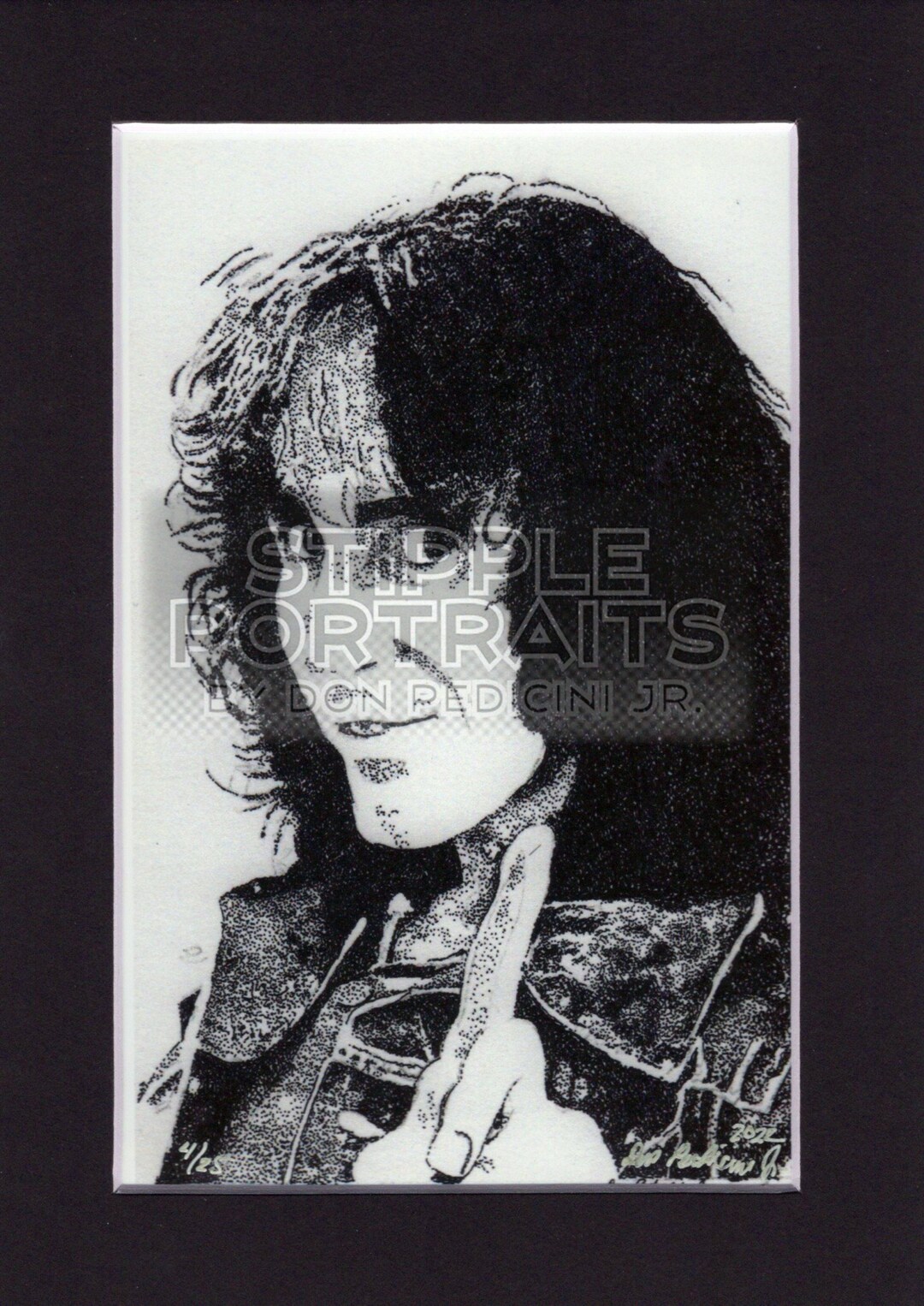 Bon Scott, AC/DC, Classic Rock, Australian Band , Art Print, Stipple ...