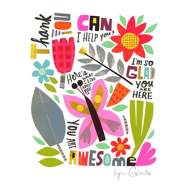 Collage Words - Etsy