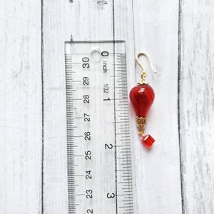 Hot Air Balloon Earrings, Glass Flying Balloon Earrings, Lovely Drop ...