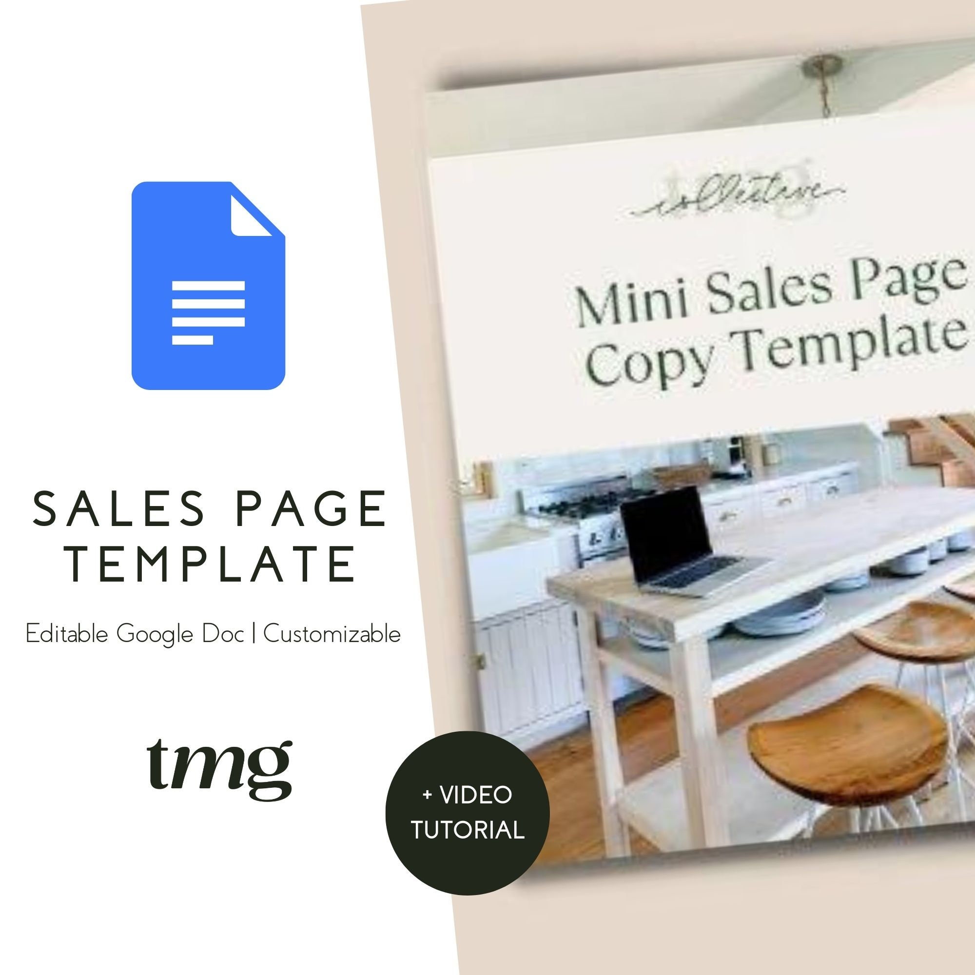 Sales Page Template | Mini Sales Page Copy Template | Online Course ...