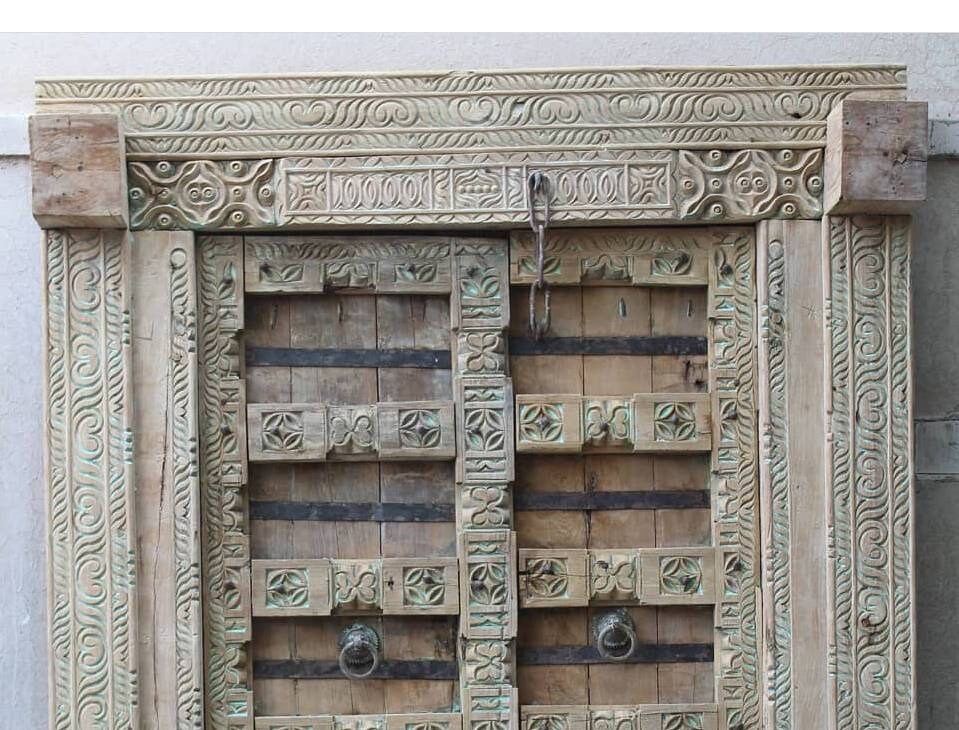 The Umrao Vintage Style Indian Doors, Intricately Carved Wooden Doors ...