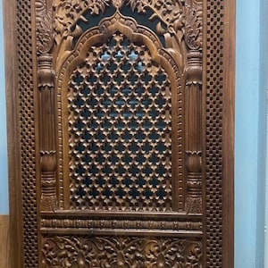 Indian Wood Panel, Wall Art, Antique Inspired Filigree Wall Panel ...