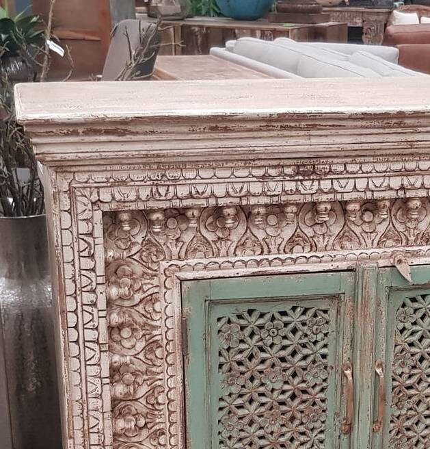 Vintage Style Rustic Indian Cabinet Solid Wooden Antique - Etsy