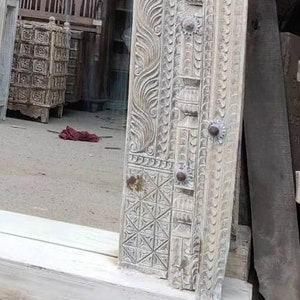 The Padmavati Indian Rustic Large Mirror, Carved Wooden Mirror ...