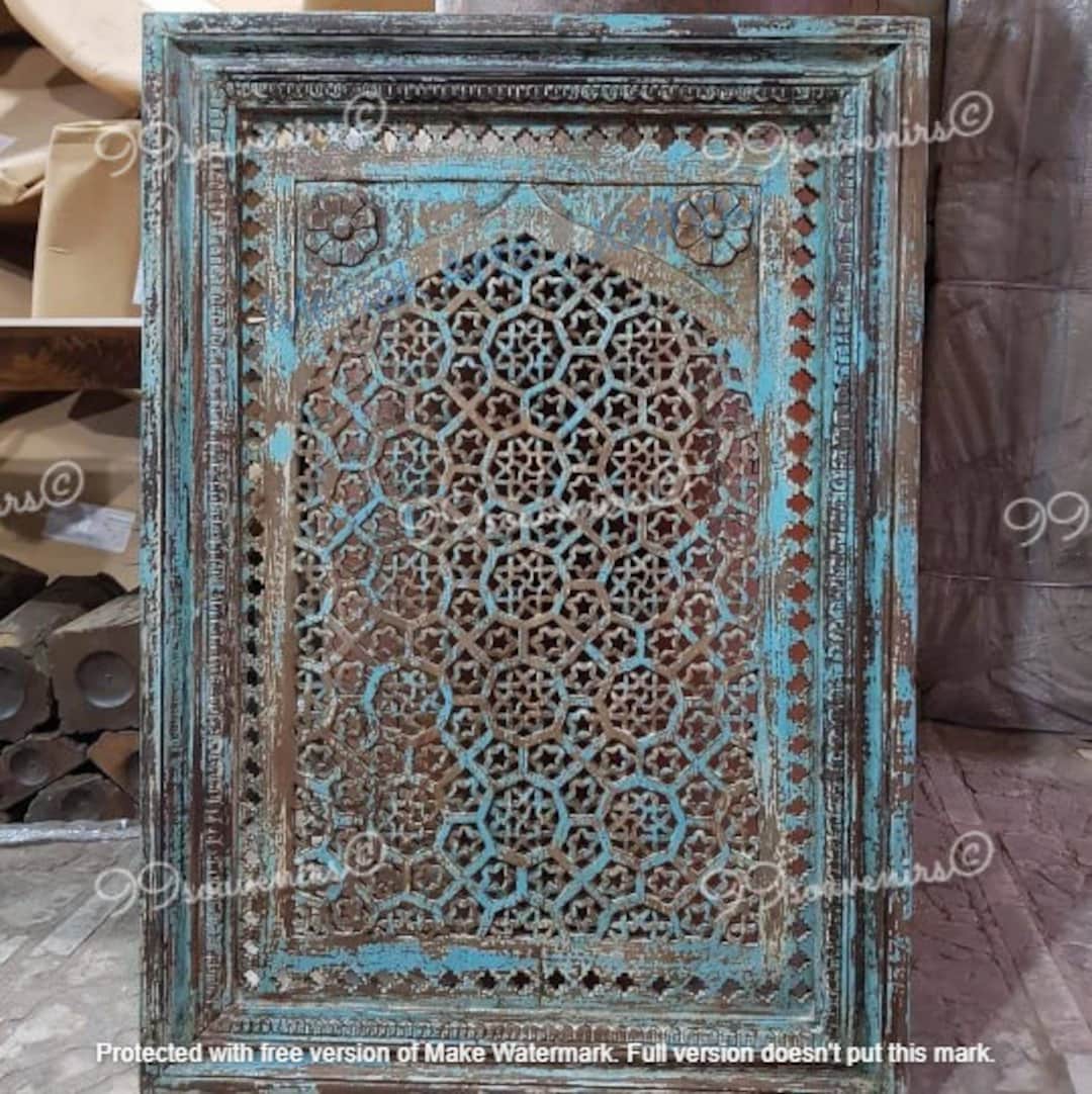 Antique Inspired Wall Panel, Carved Wooden Wall Hanging, Indian Vintage ...