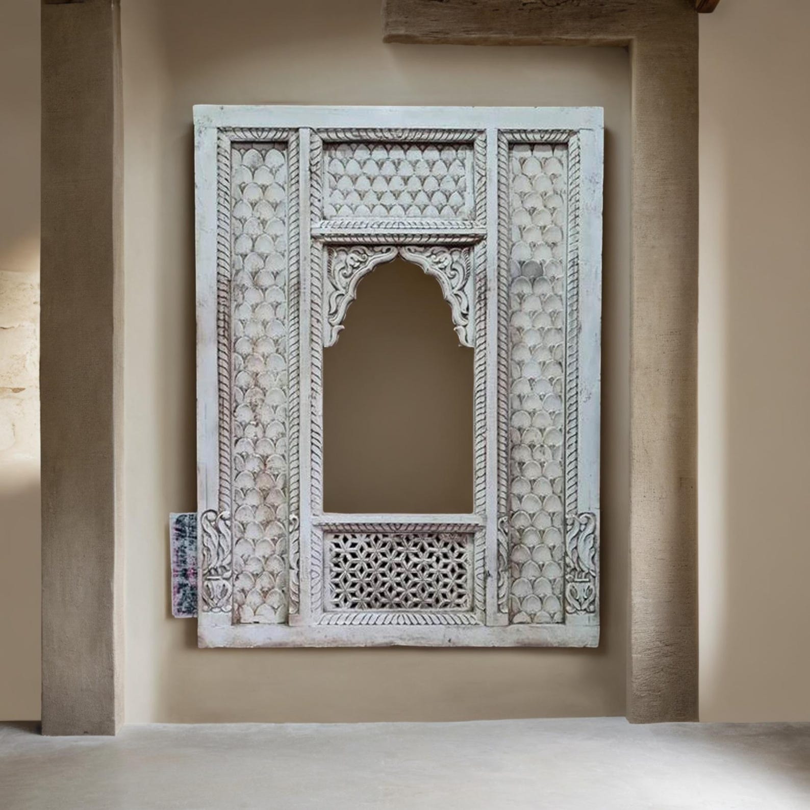 Wooden Arch Mirror, Indian Wall Mirror, Farmhouse Mirror Wall Decor ...