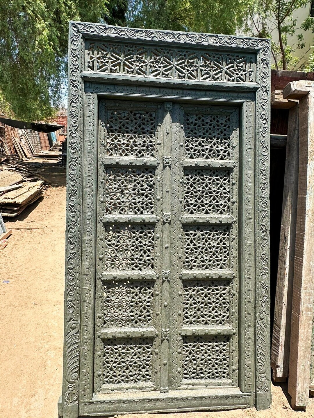 Wooden Jaali Doors, Indian Doors, Boho Doors, Wooden Doors in ...