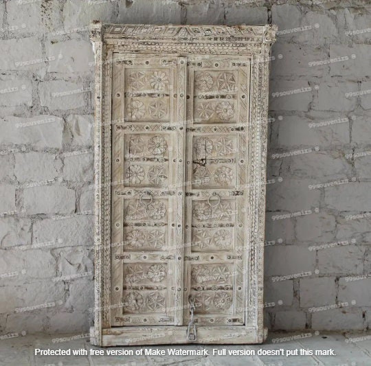 Antique Inspired Indian Doors, Bohemian Vintage Indian Jharokha Doors ...