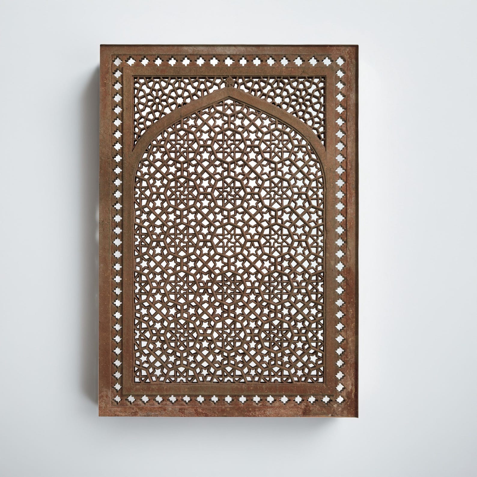 Antique Inspired Wall Panel With Intricate Jaali Carvings, Carved ...