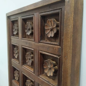 Carved Wall Hanging, Traditional Indian Wall Panel, Wooden Wall Art ...