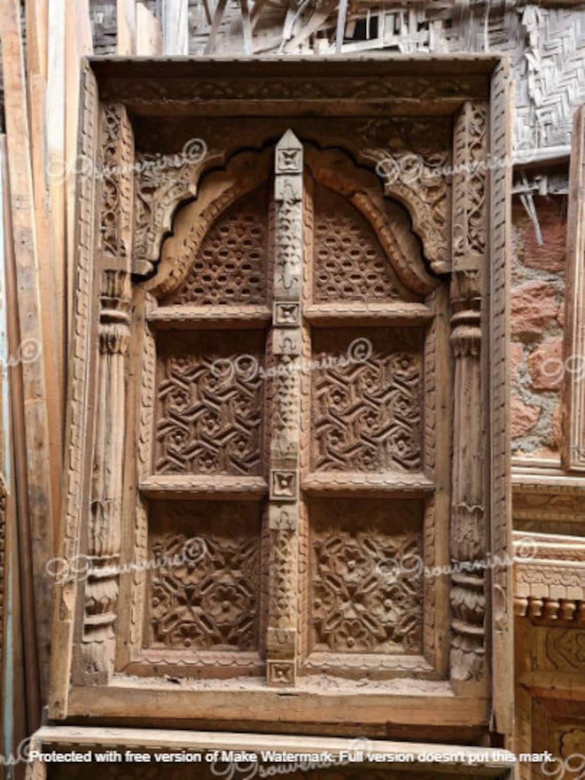 Old Indian Jharokha, Reproduced Vintage Style Jharokha Frame, Carved ...