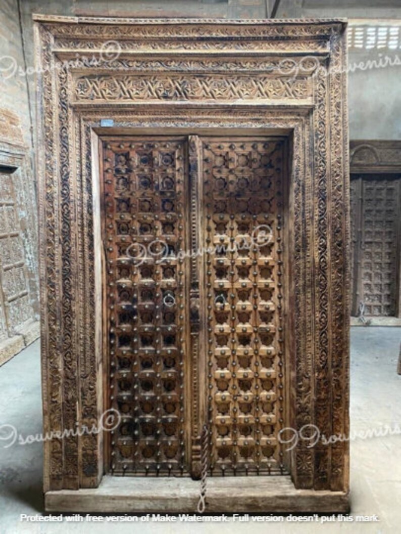 Vintage Style Indian Doors, Carved Wooden Doors, Antique Reproduced ...