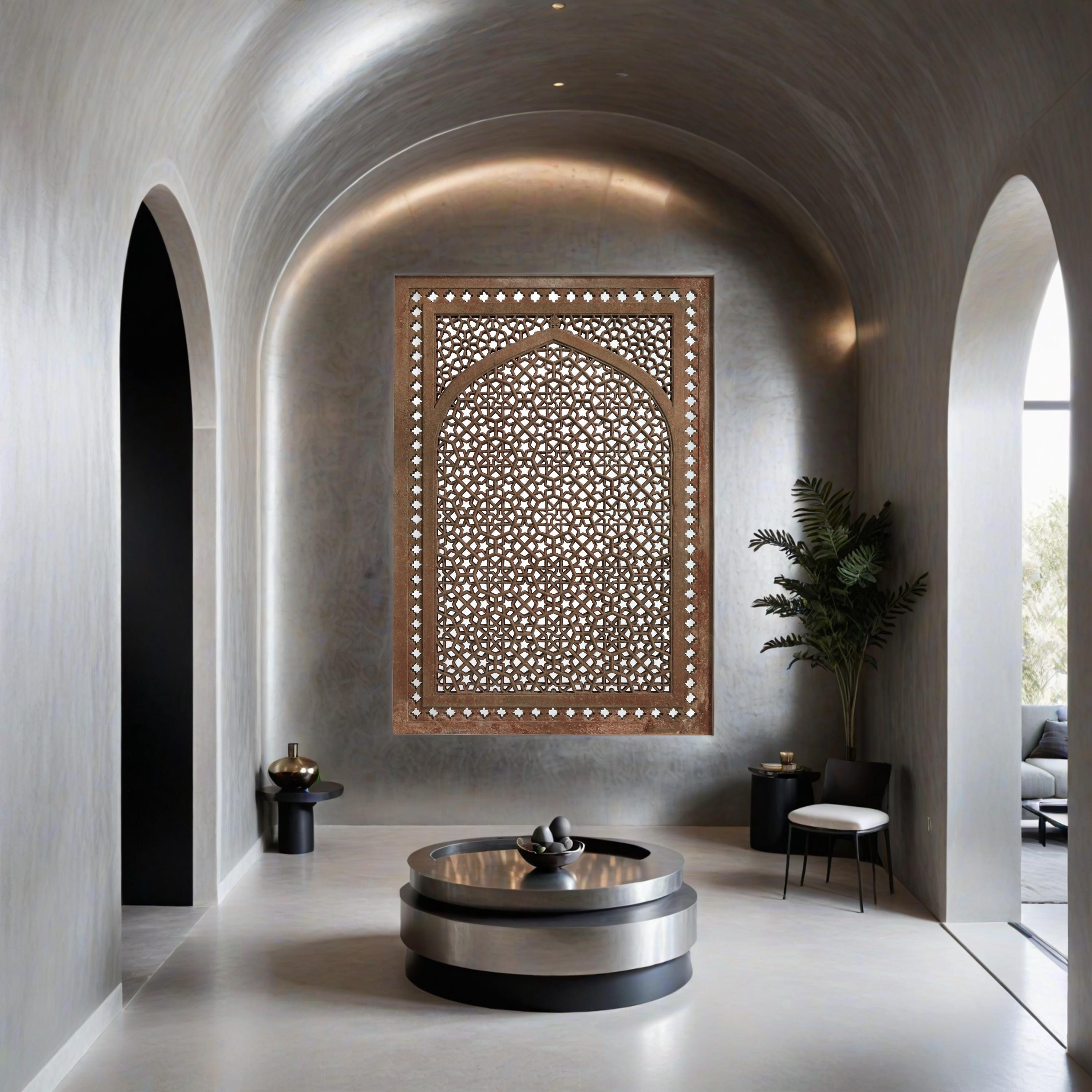 Antique Inspired Wall Panel With Intricate Jaali Carvings, Carved ...