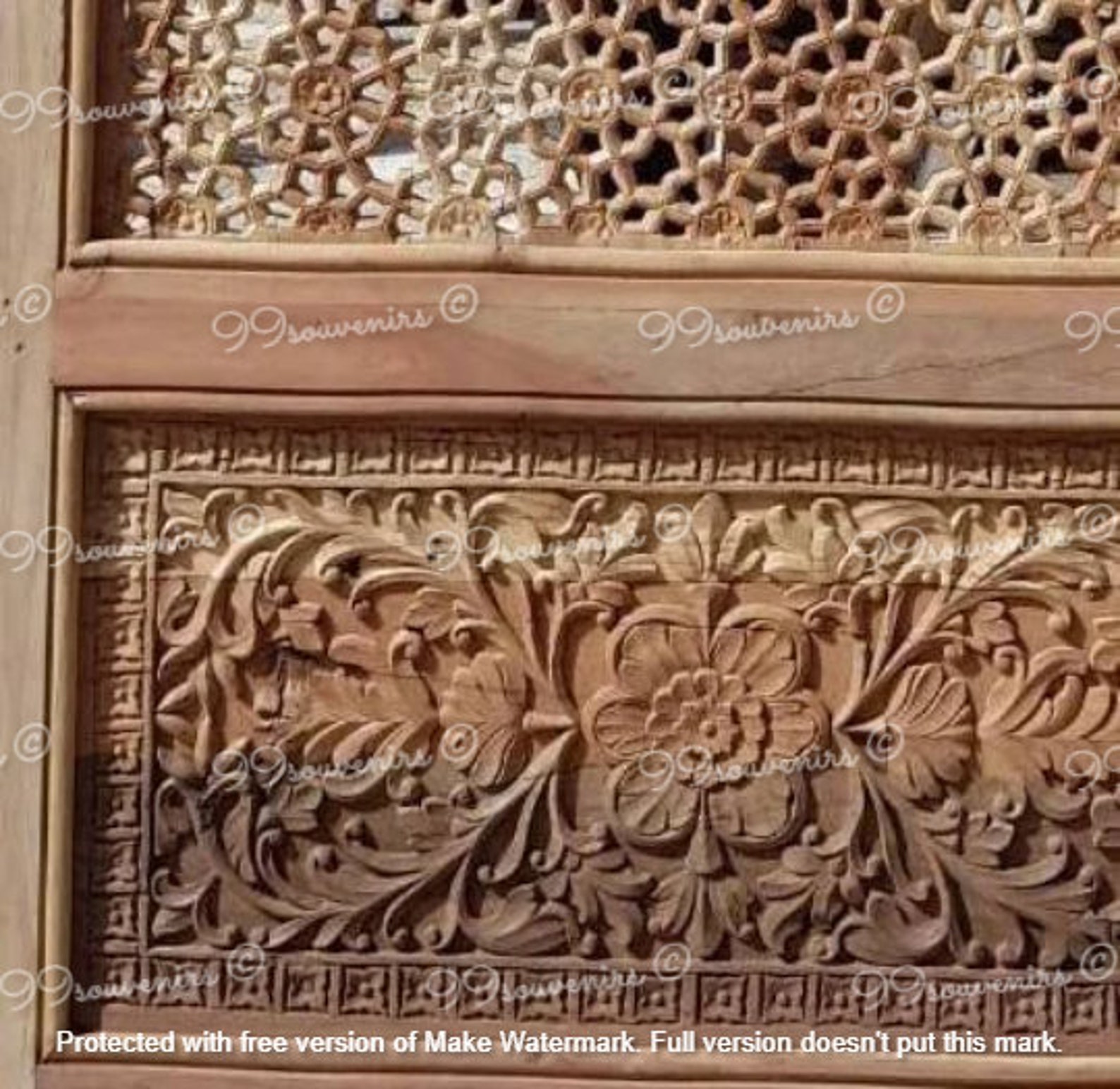 The Jaal Vintage Inspired Wall Panel Carved Wooden Wall - Etsy