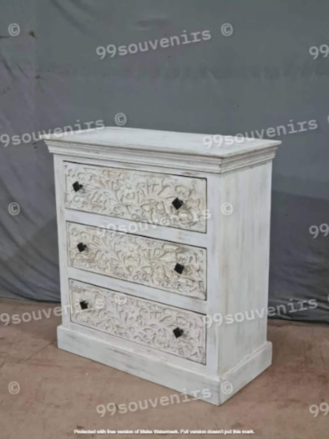 Rustic Indian Cabinet, Solid Wooden Cabinet for Living Room, Vintage ...