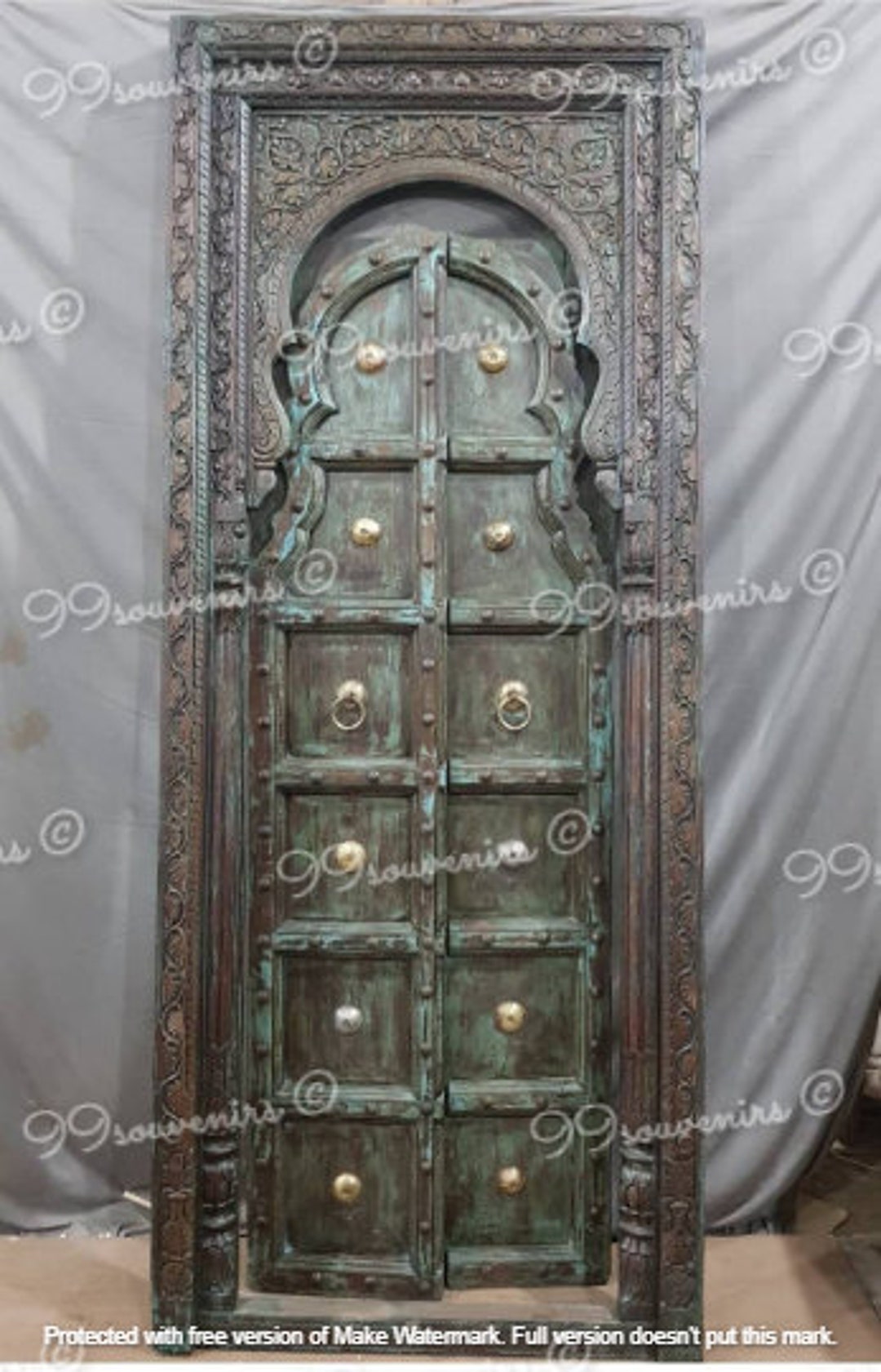The Amer Vintage Style Indian Doors, Wooden Carved Decorative Doors ...
