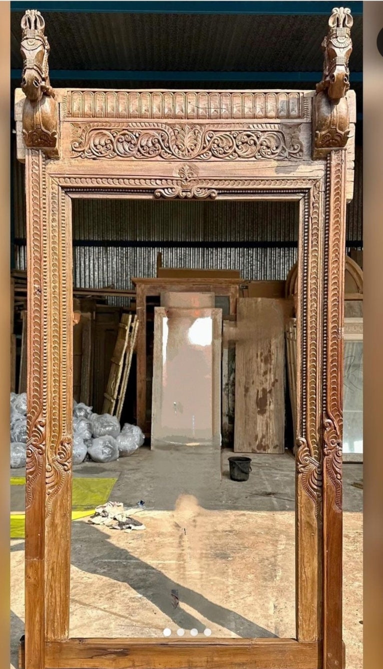 Unique Mirror, Indian Wooden Mirror, Rustic Wall Mirror, Indian Furniture, Teak Wood Mirror ...