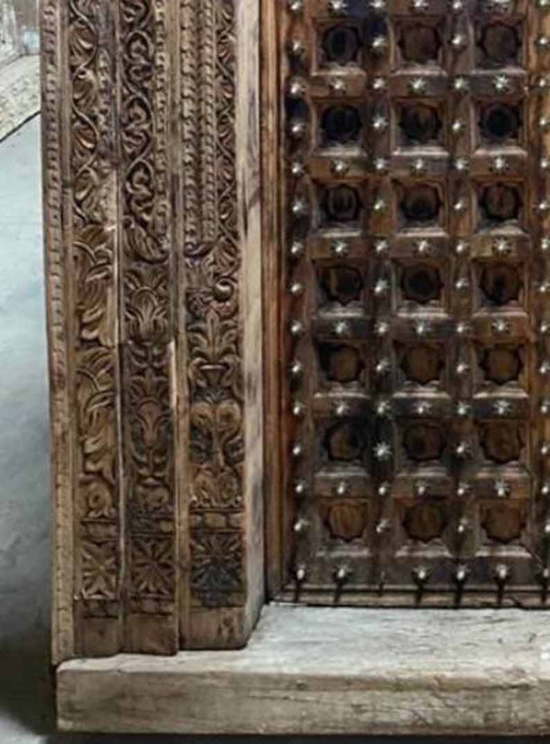 Vintage Style Indian Doors Carved Wooden Doors Antique - Etsy