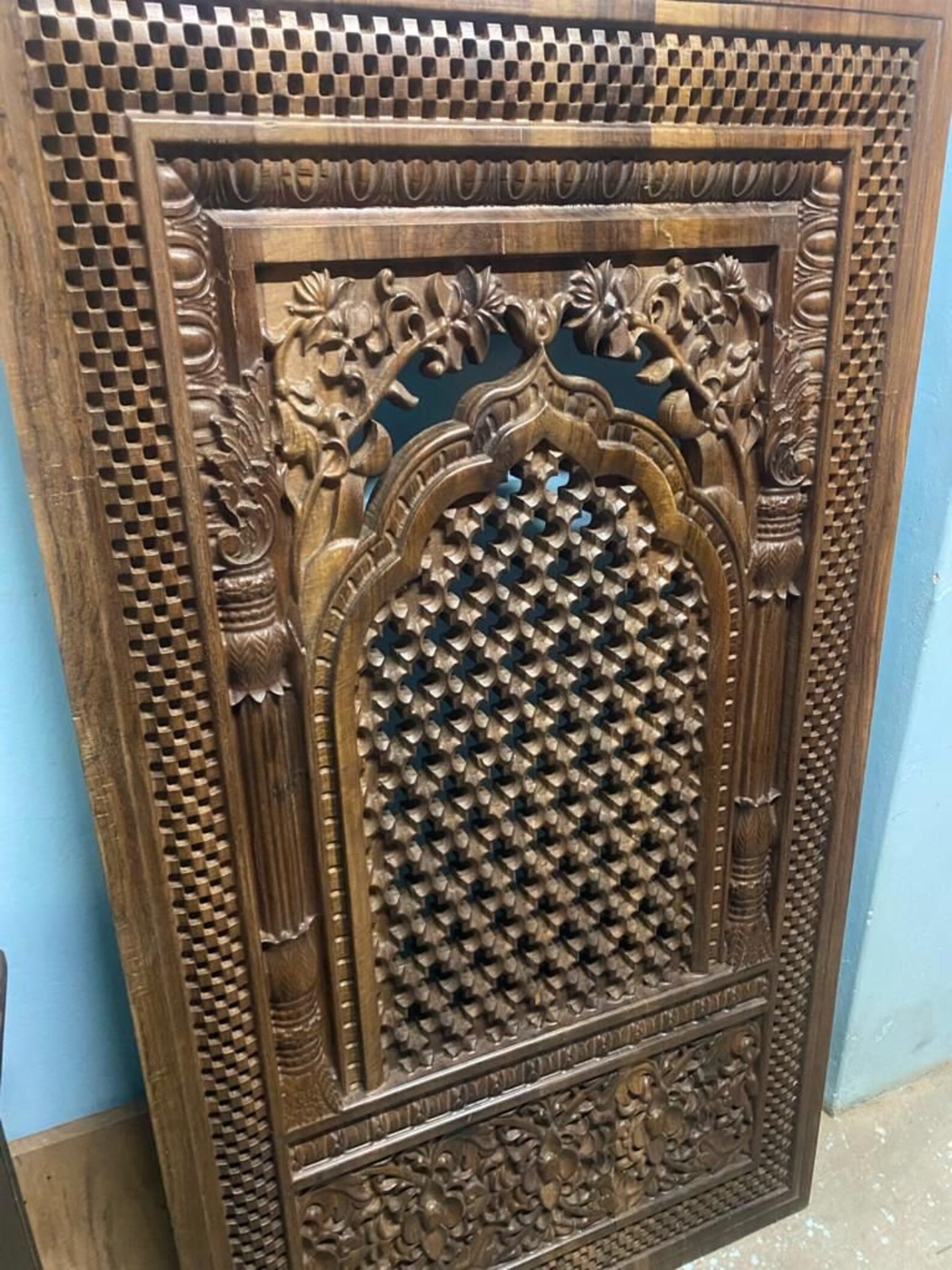 Indian Wood Panel, Wall Art, Antique Inspired Filigree Wall Panel ...