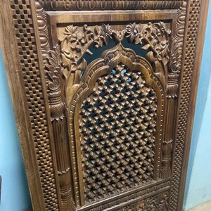 Indian Wood Panel, Wall Art, Antique Inspired Filigree Wall Panel ...